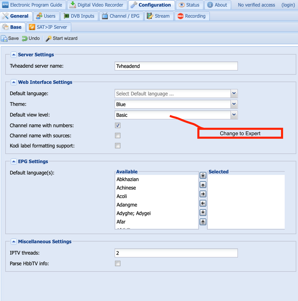 TVHeadend, IPTV & EPG