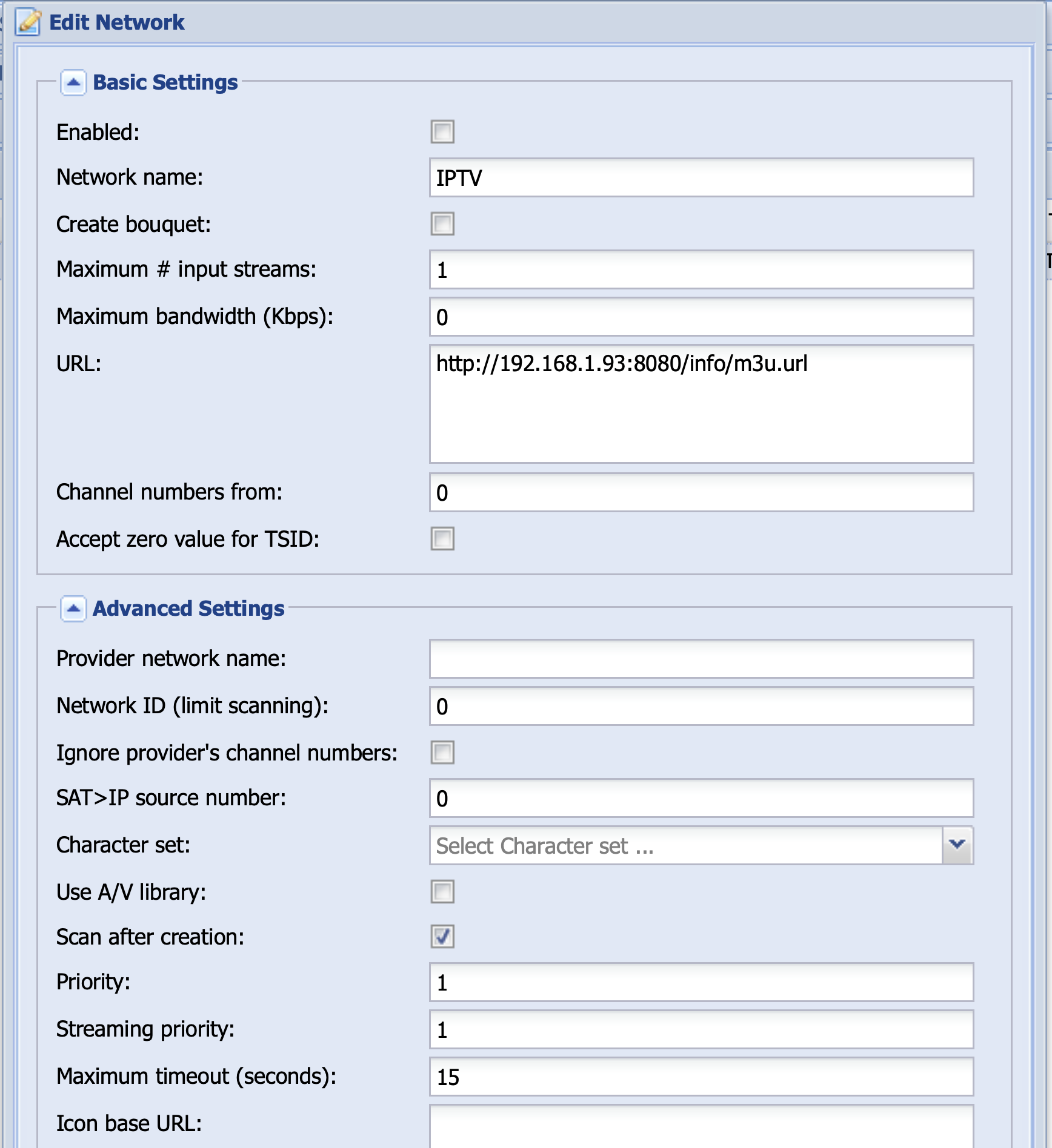 TVHeadend, IPTV & EPG