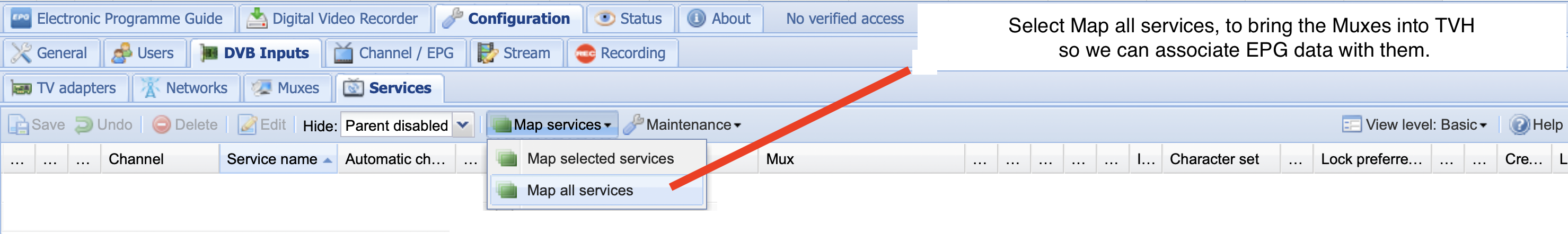TVHeadend, IPTV & EPG