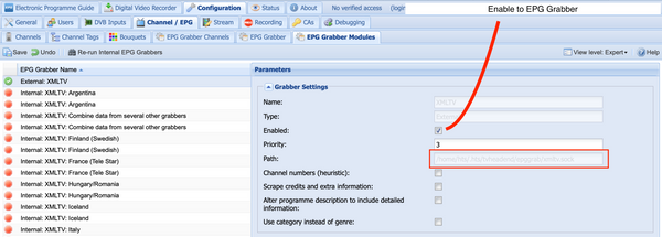 TVHeadend, IPTV & EPG